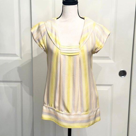 Marc By Marc Jacobs | Tops | Marc Jacobs Yellow Gray Stripes And Dots ...